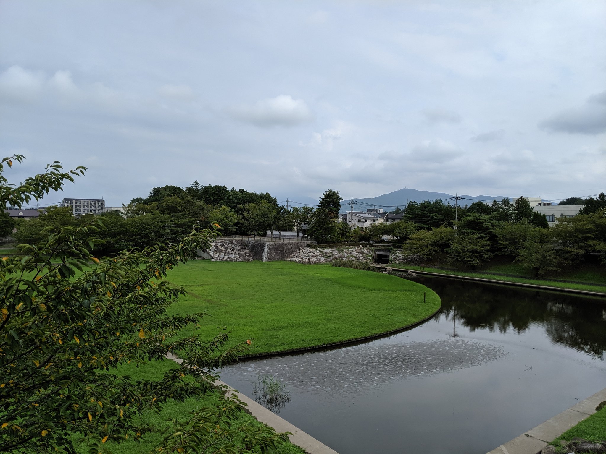 orefolder on Twitter: "おはようございます。8月27日(火)曇り。涼しいかと思ってたのに歩いたら軽く汗ばんでました。残暑ですね。 公園の木が黄色くなり始めていて、これから ...