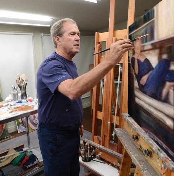 Jeffrey Epstein Kept Painting of Bill Clinton Wearing a Blue Dress and ...