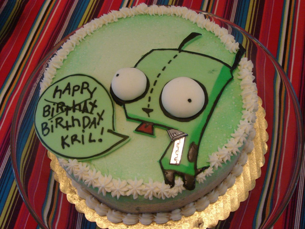 Invader Zim Cake