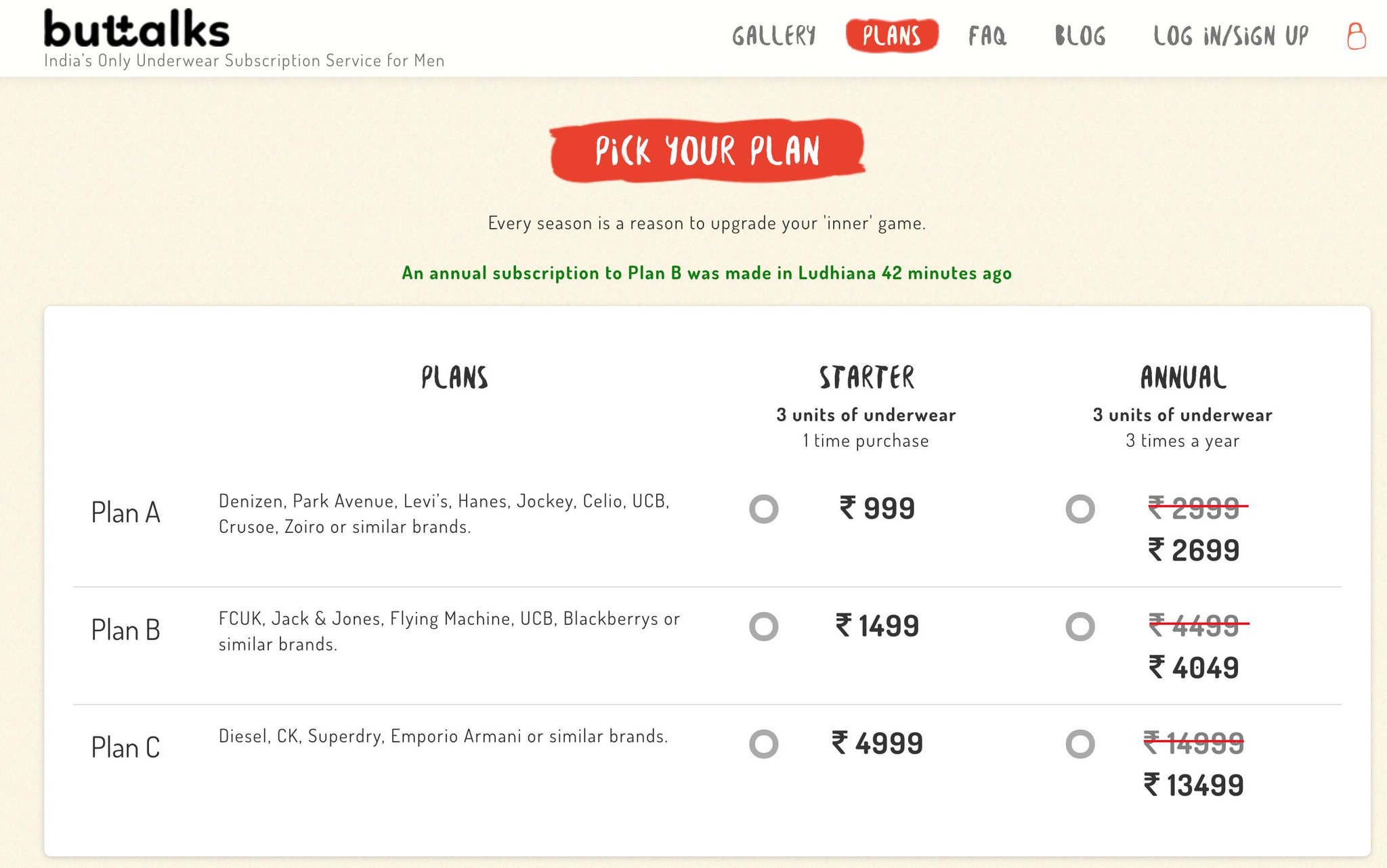 Karthik 🇮🇳 on Twitter: "Whoa!! "India’s Only Underwear Subscription Service for Men" by a start ...