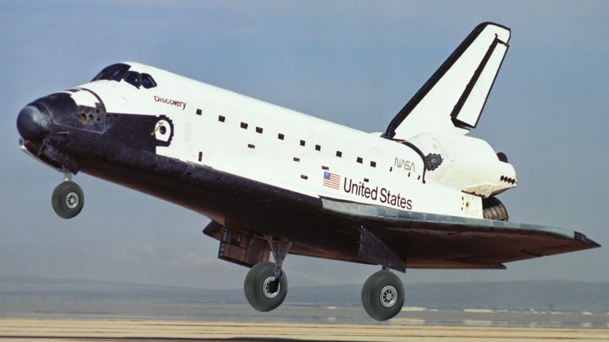 Space Shuttle Tires After Landing