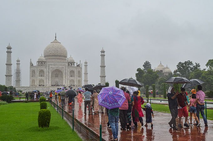 Taj Mahal In Rain