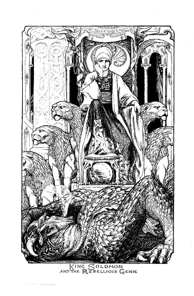 「John D. Batten (1860 – 1932)のなんだか色っぽいイラスト。 1895年のアラビアンナイトのおと」松田洋子の漫画