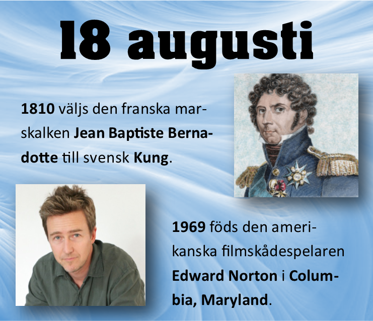 Jari Lairolahti on Twitter: "Idag minns och firas: #svpol #Pau #18aug #Columbia #18augusti #Jean ...
