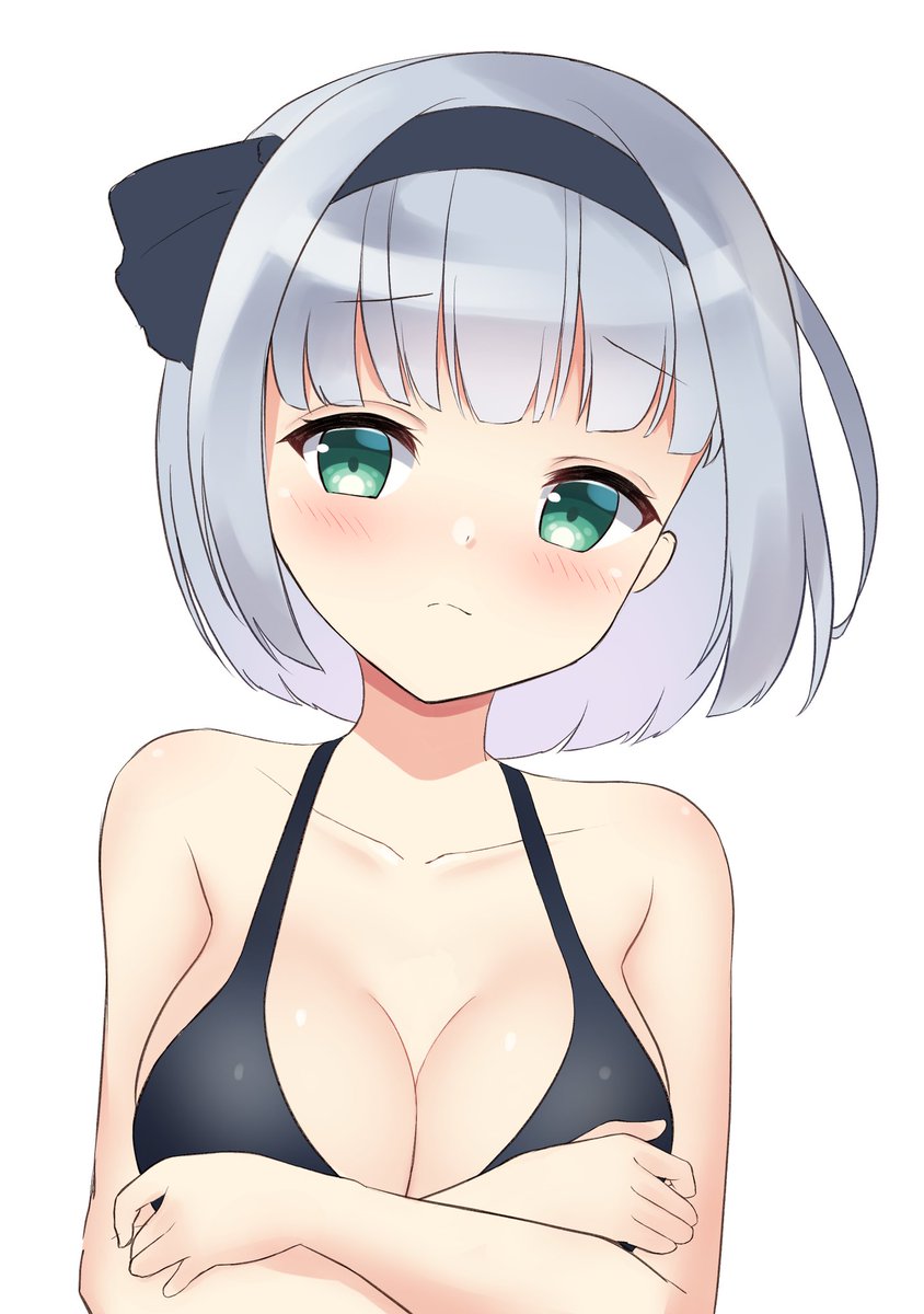 魂魄妖夢 「水着幼夢!#深夜の真剣お絵描き60分一本勝負 」|双葉くるみ@COMITIA144_B46bのイラスト