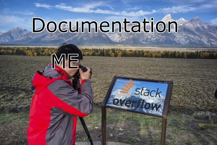 Devhumor on Twitter: "Documentation vs StackOverflow https://t.co/cfFqzL1QLH #documentation # ...