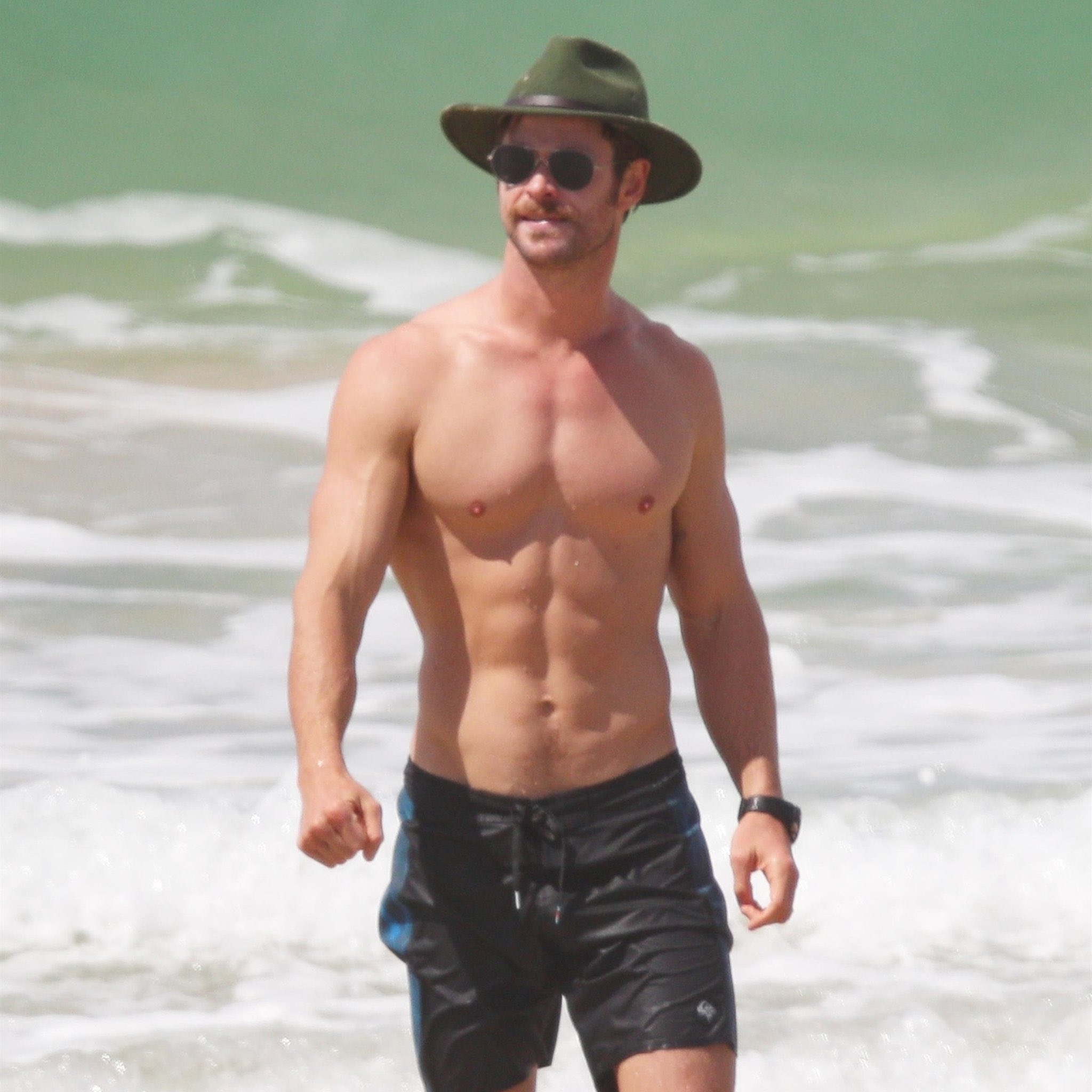 Chris Hemsworth Beach