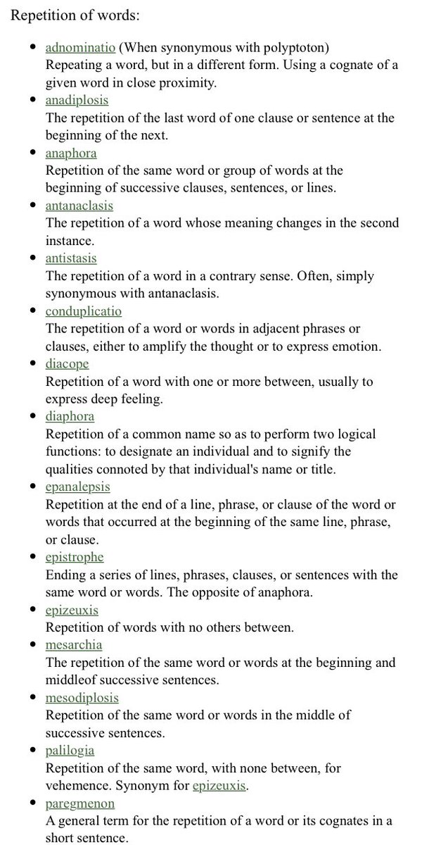 Repetition In English