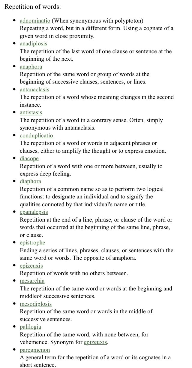 Examples Of Repetition Phrases