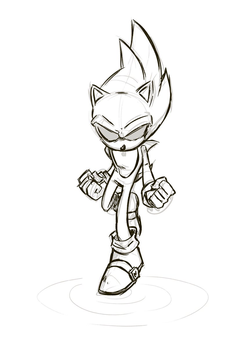 How To Draw Dark Super Sonic