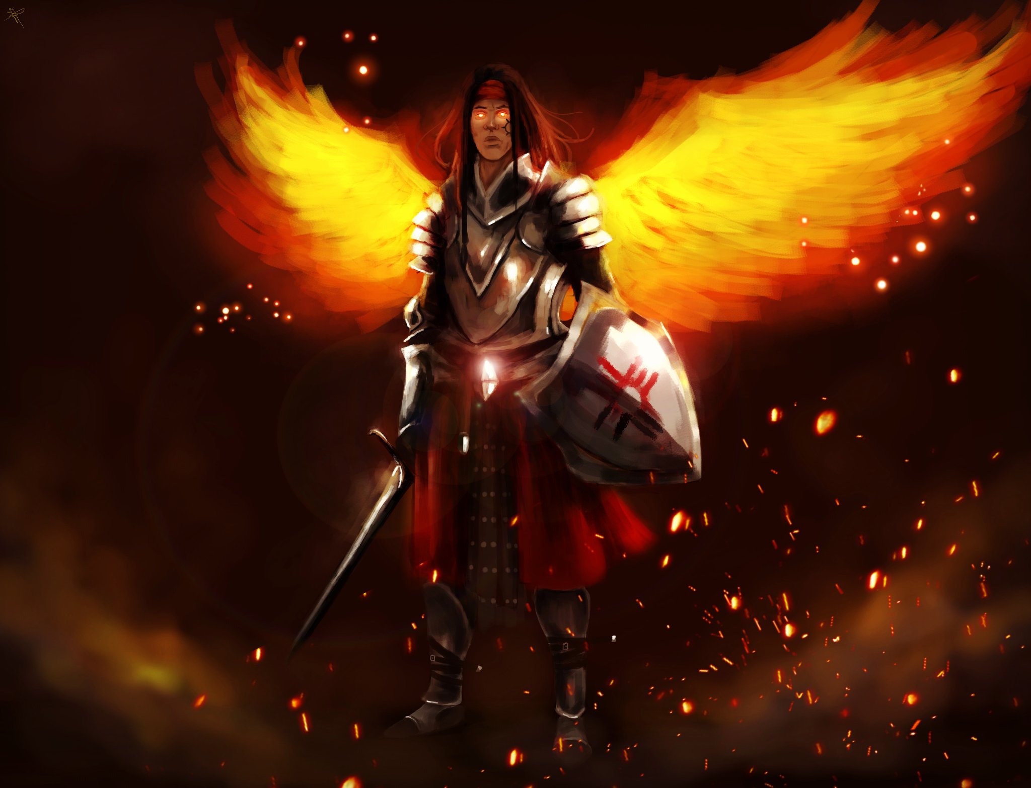 Flaming Angel Warrior