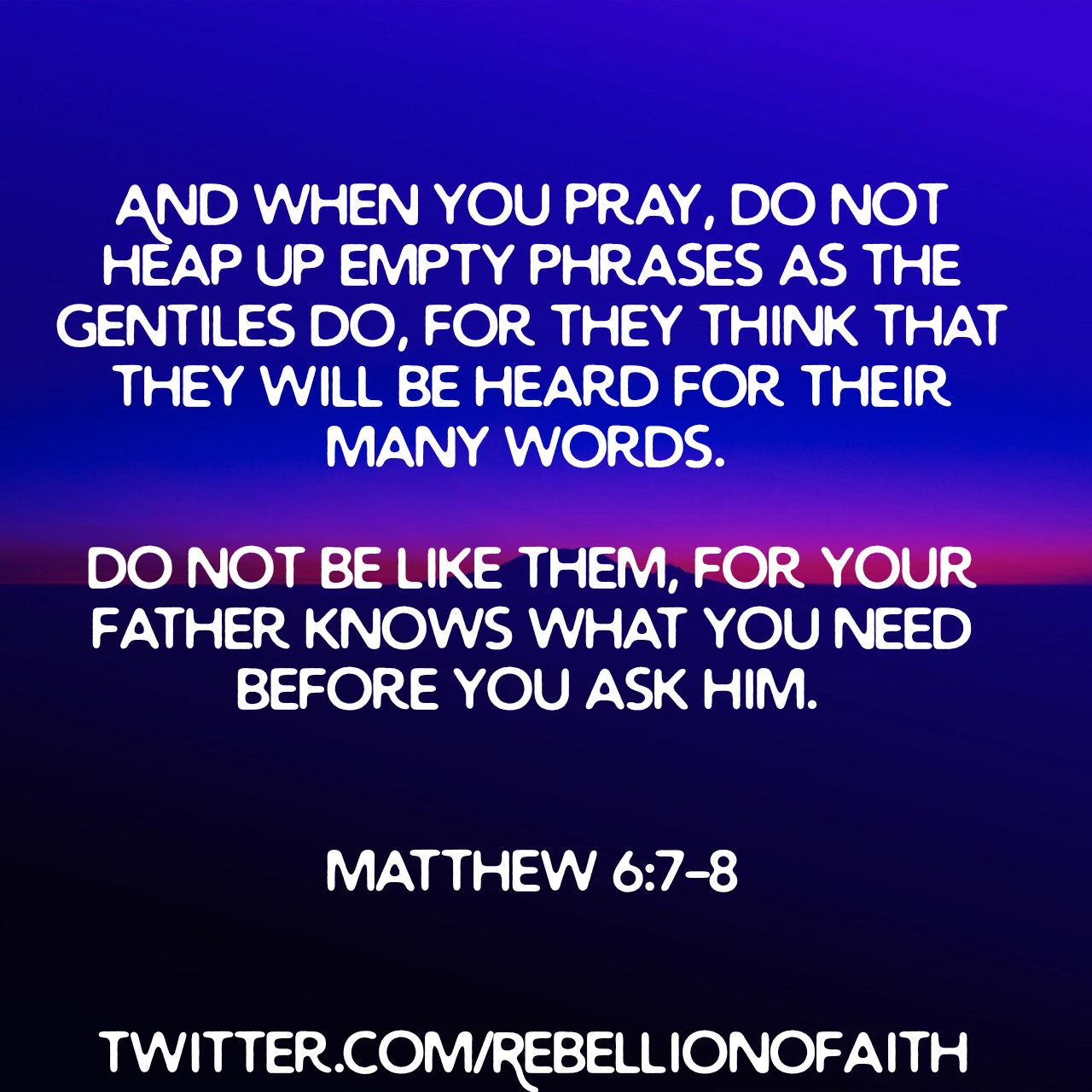 Matthew 6 7 8
