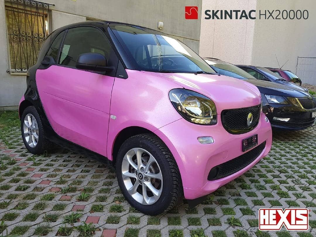 Hot Pink Smart Car