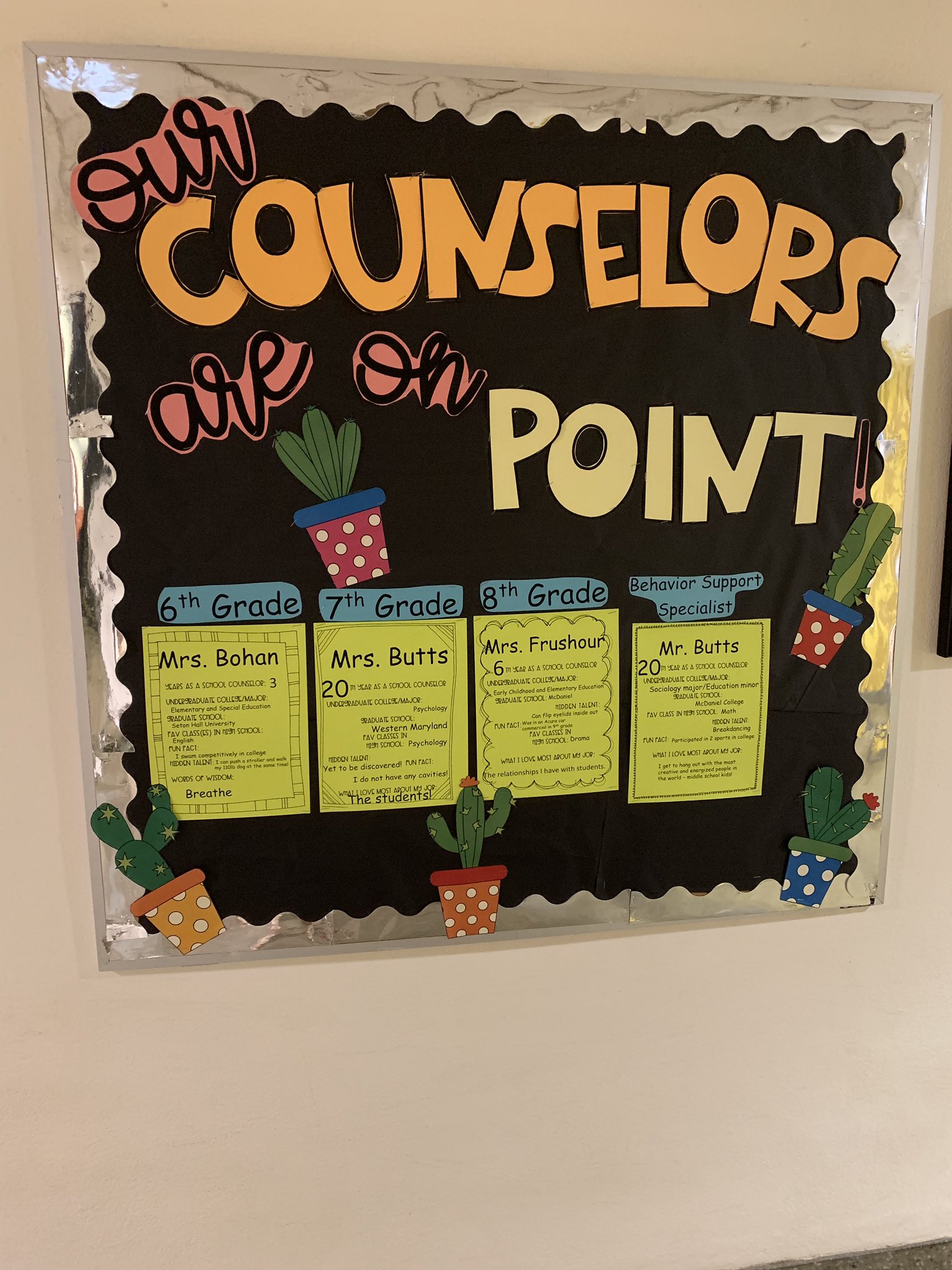 Counselling Middle School Bulletin Board