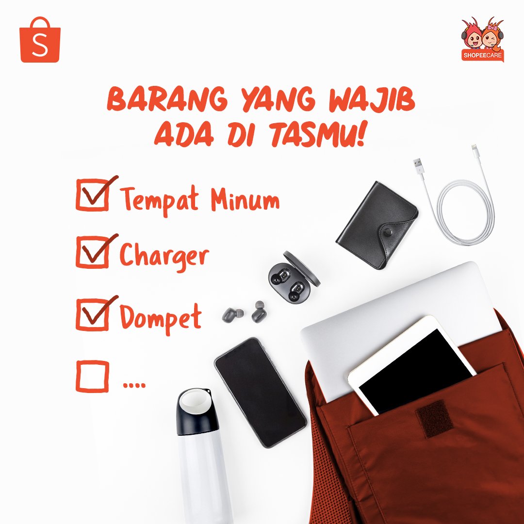 Shopee Care on Twitter: "Sobat Shopee, mimin mau tau dong barang apa aja nih yang wajib ada di ...