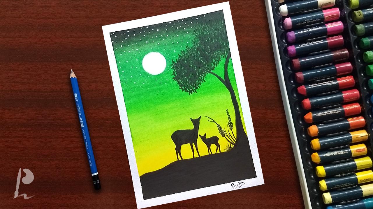 Oil Pastels Drawings Animals