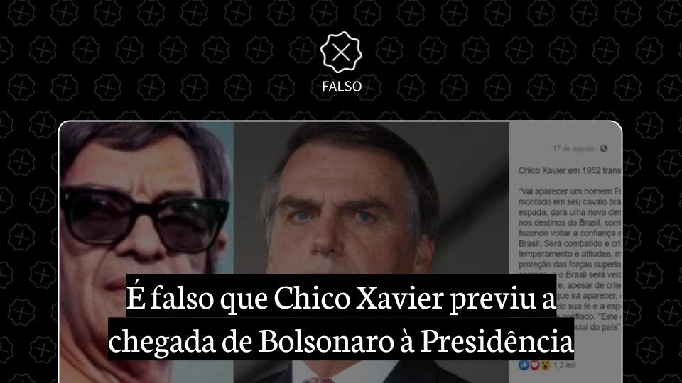 Aos Fatos On Twitter No Ar É Falso Que Chico Xavier Previu A Chegada
