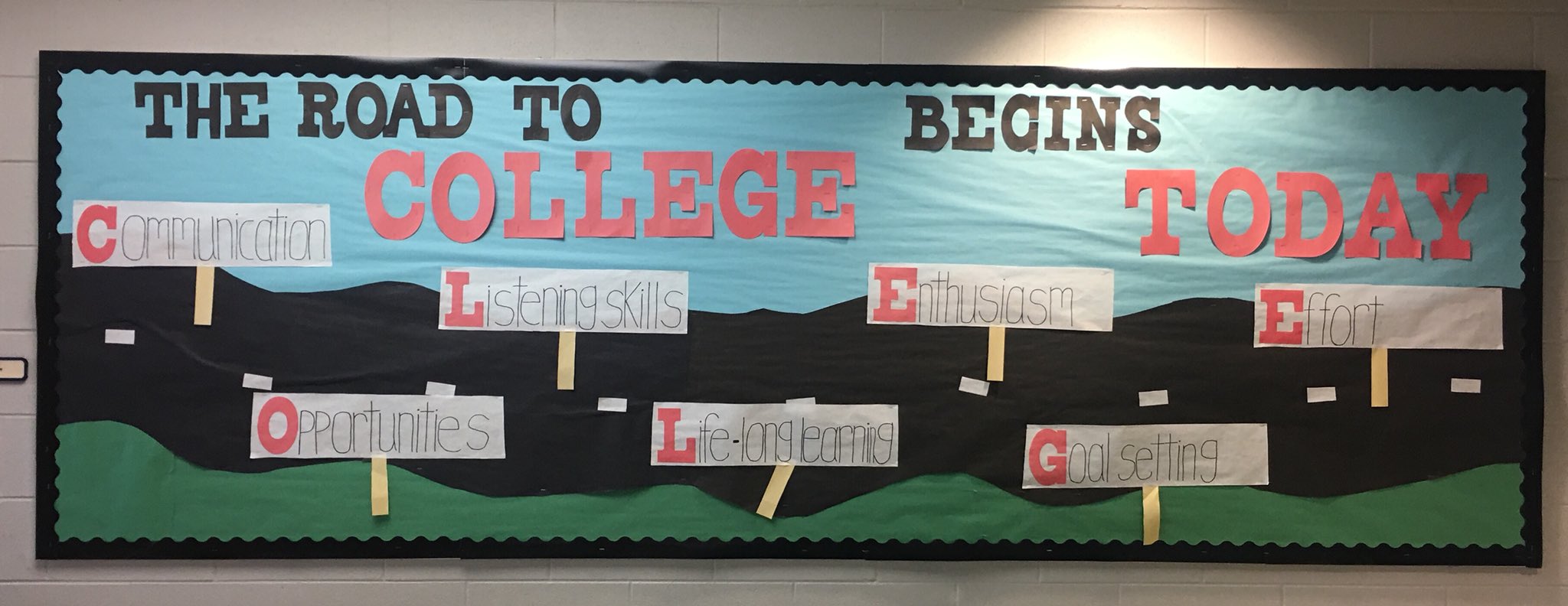Road To Success Bulletin Board Ideas