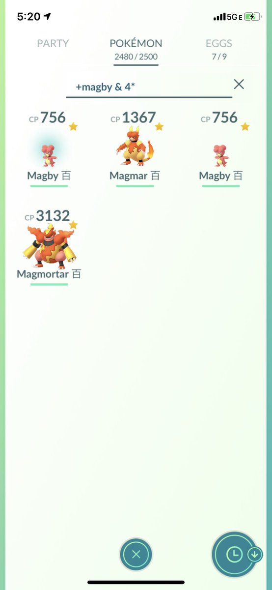 Magmar max CP for all levels - Pokemon Go