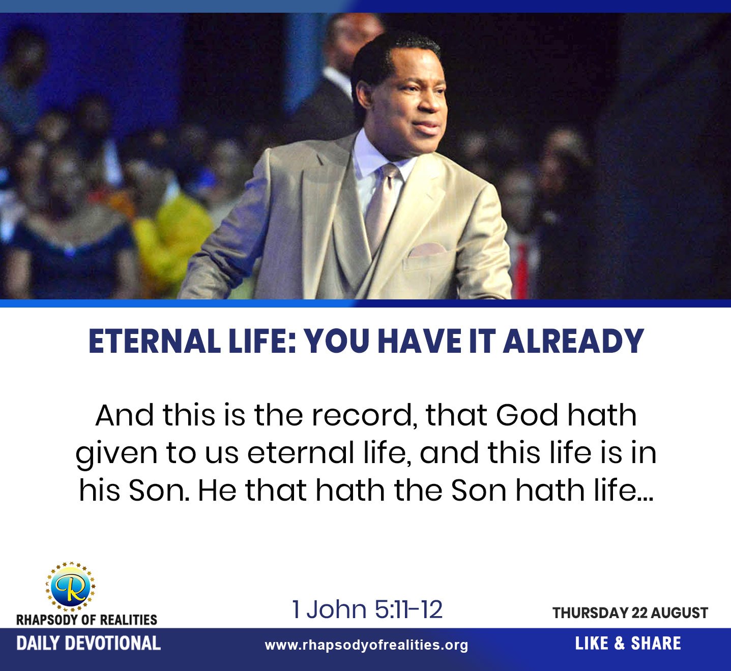 Rhapsody of Realities Daily Devotional on Twitter: "In our opening scripture, we read that God ...