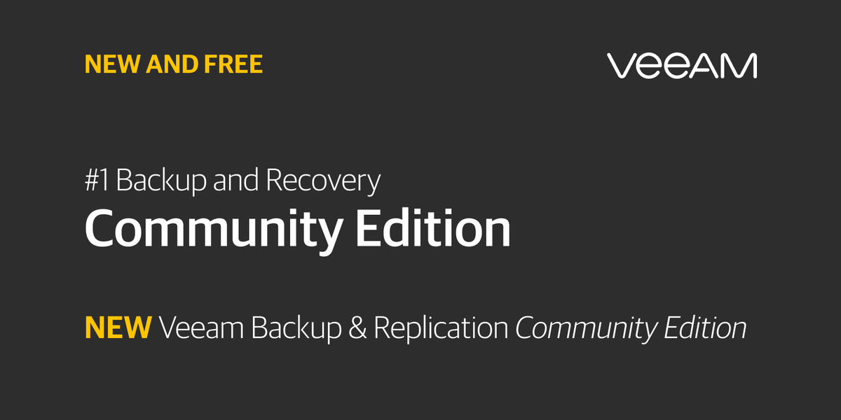 Veeam community edition - addchlist