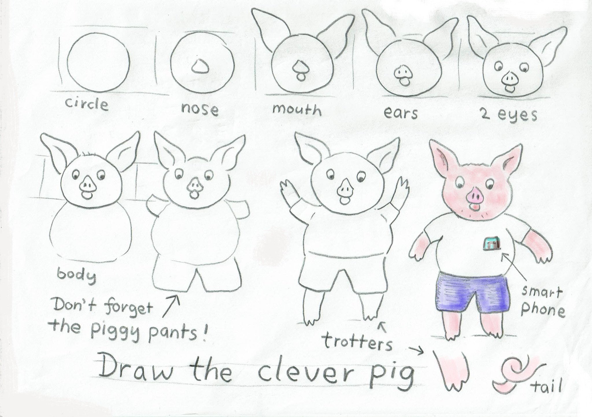 Steve Weatherill on Twitter: "Draw the 3 Little Pigs. https://t.co ...