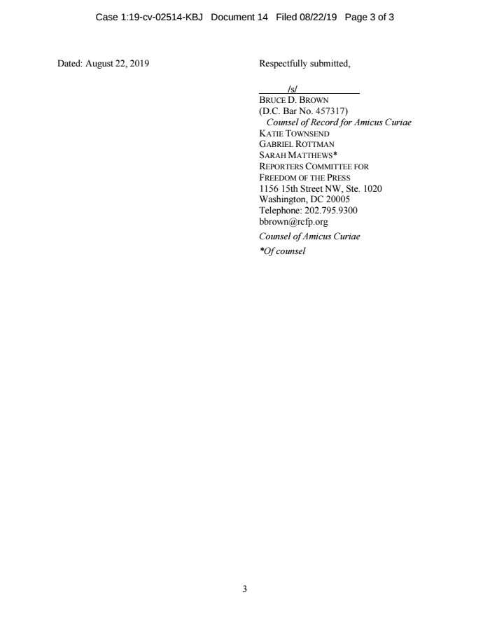 Big Cases Bot on Twitter: "New filing in @BrianKarem v. Trump: Leave to File Document https://t ...