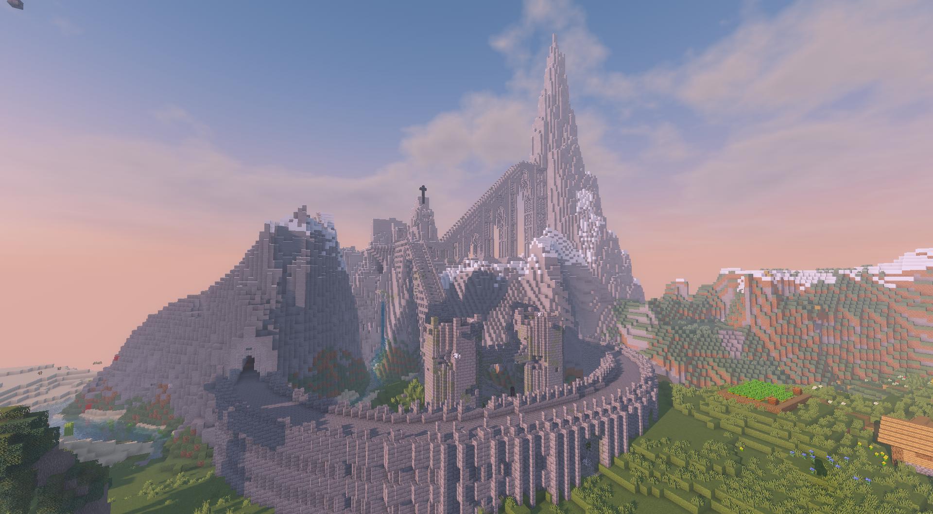 Minecraft Mountain Castle Blueprints