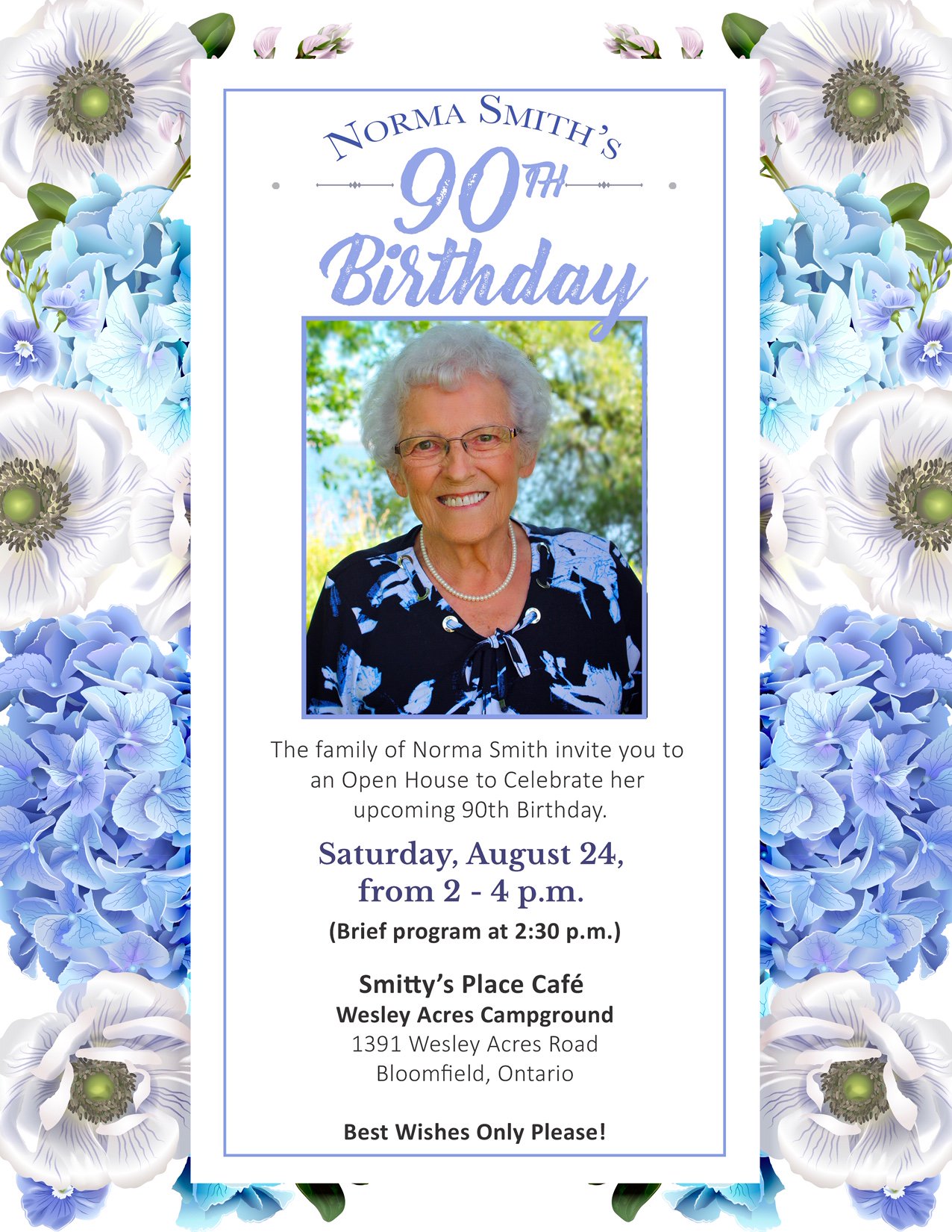 90th Birthday Program Design Mary Berry Says William's Birthday