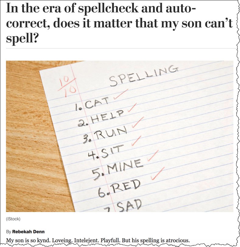 Proper Spelling Skill