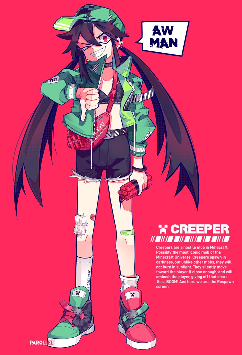 Minecraft Mobs Anime Creeper