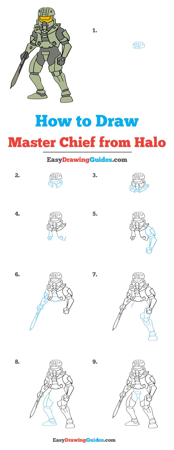 Halo Drawings Step By Step