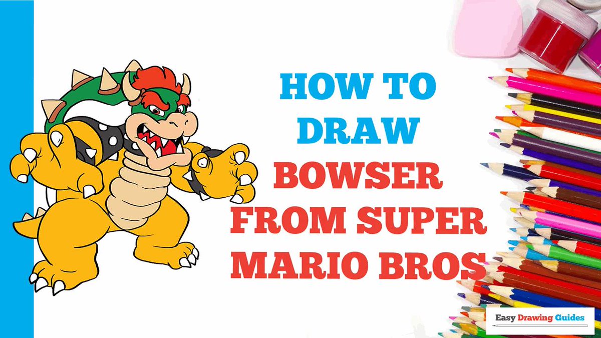 How To Draw Bowser Easy