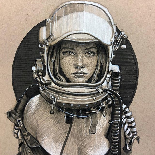 Retro Girl Astronaut
