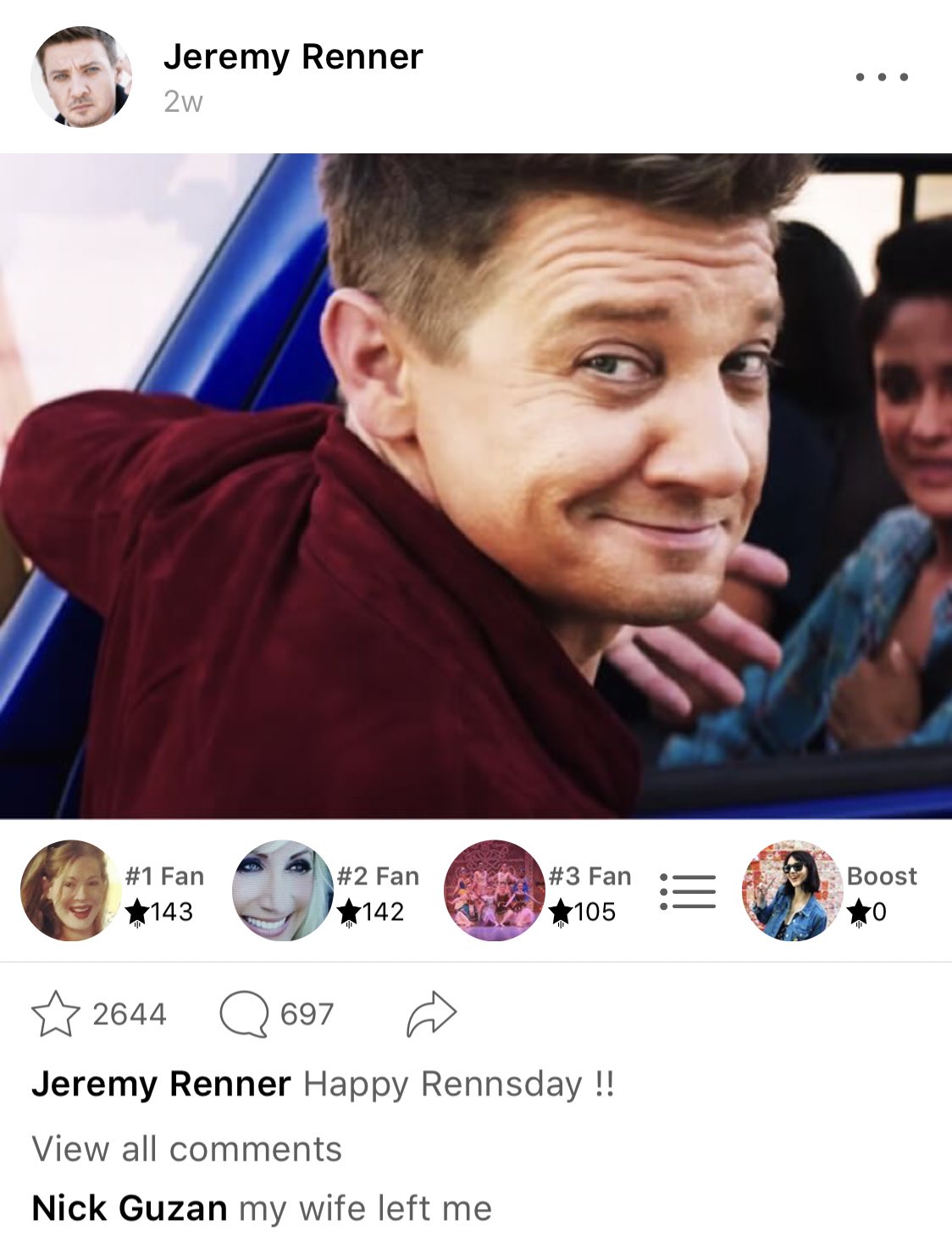 Jeremy Renner Funny Memes Video Of Jeremy Renner After Accident #mcu