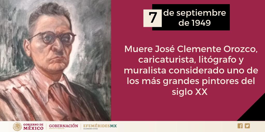 Calendario Cívico on Twitter: "7 | 1949. Muere José Clemente Orozco ...
