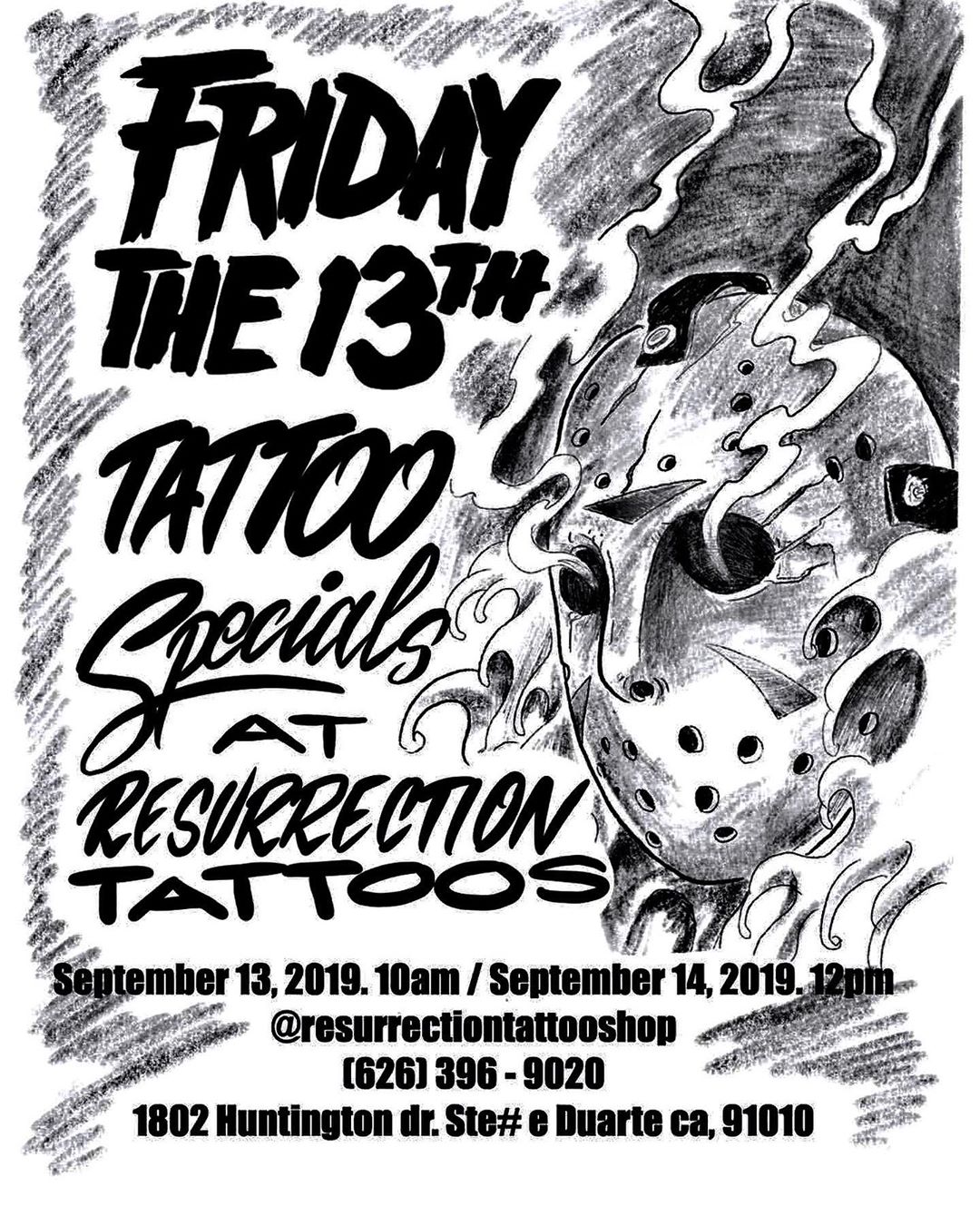 Jason Friday 13th Flash Tattoos