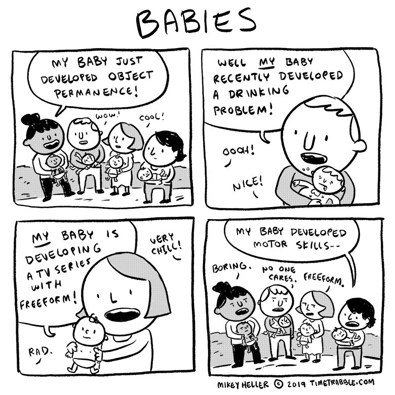 「i drew a comic about babies 」|Mikey Hellerの漫画