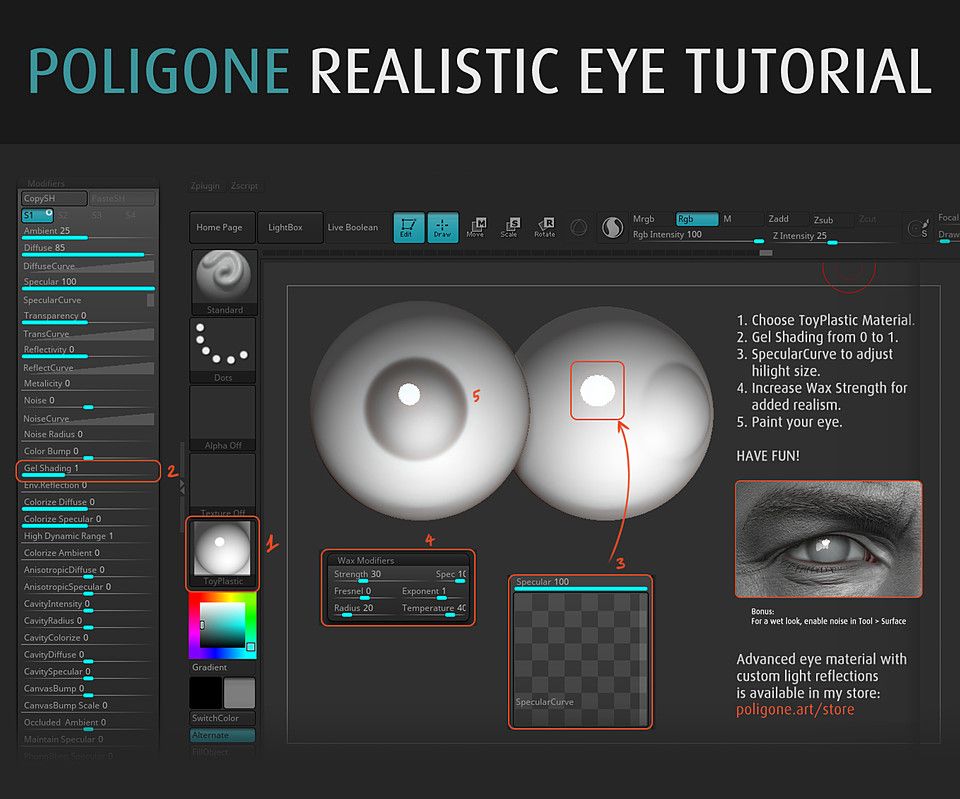 Cubebrush on Twitter: "Grab this week's Freebies - Quick #tutorial on realistic eye materials in ...