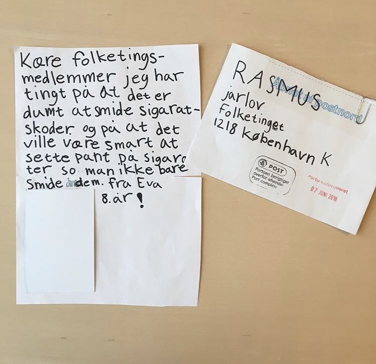 Rasmus Jarlov on Twitter: "Jeg siger ikke, at Altenativets forslag om pant på cigaretskodder er ...