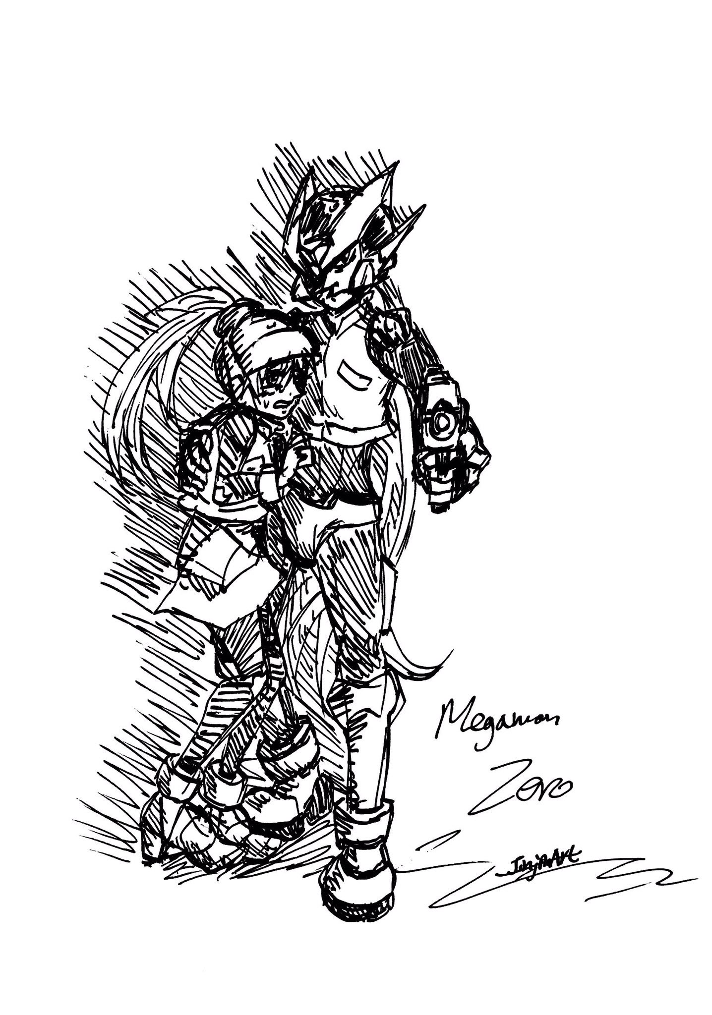 Megaman Zero Coloring Page