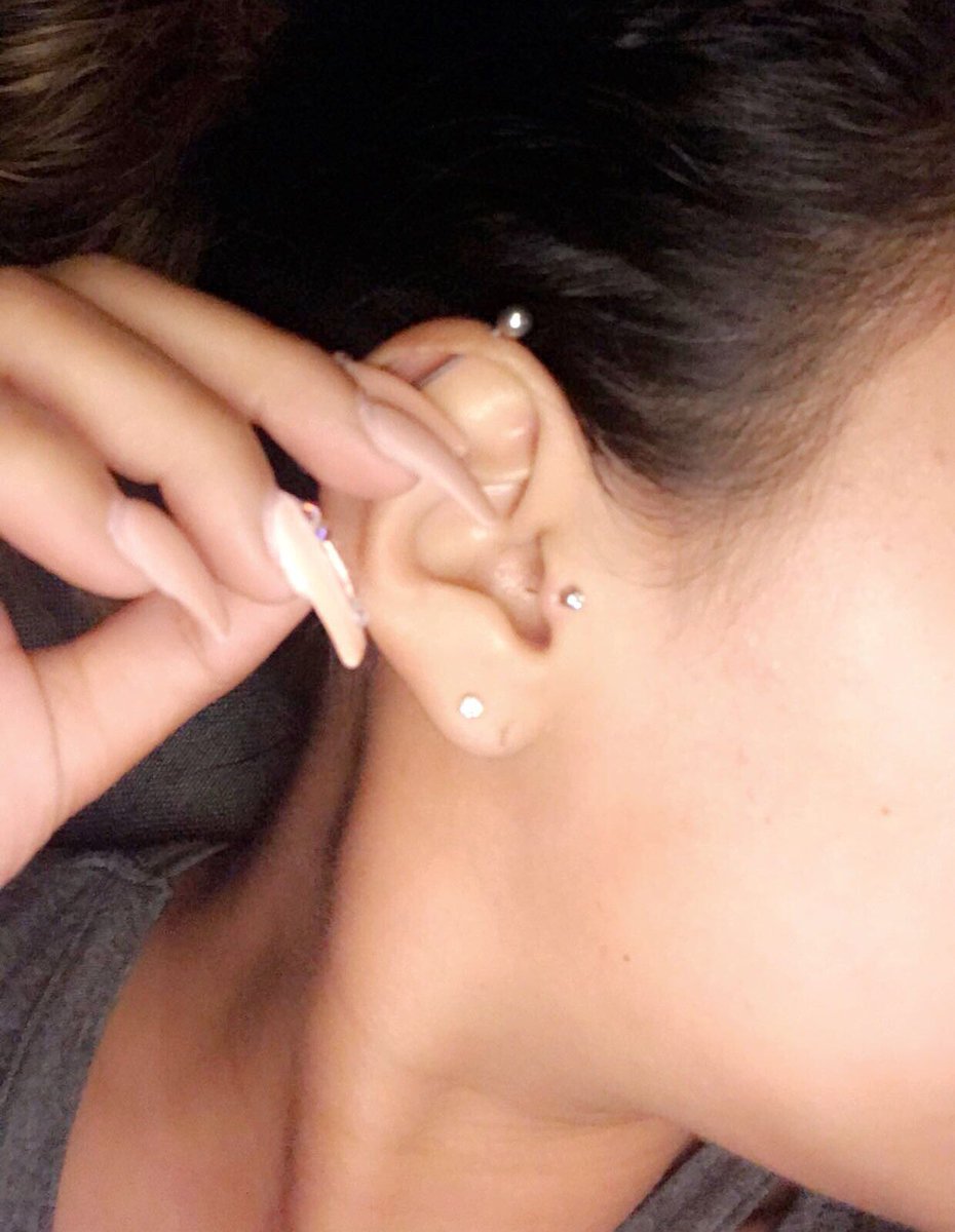 Tragus Piercing On Both Ears