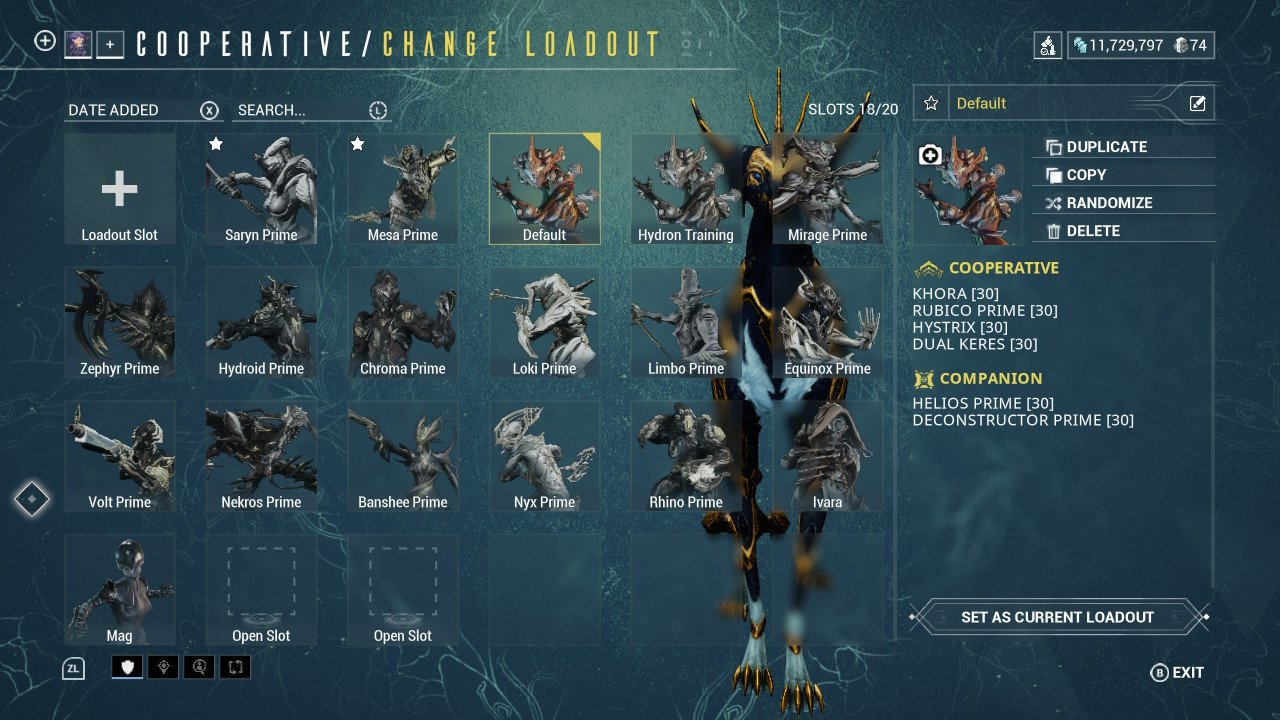 Venari is displayed in the Loadout screen - General - Warframe Forums