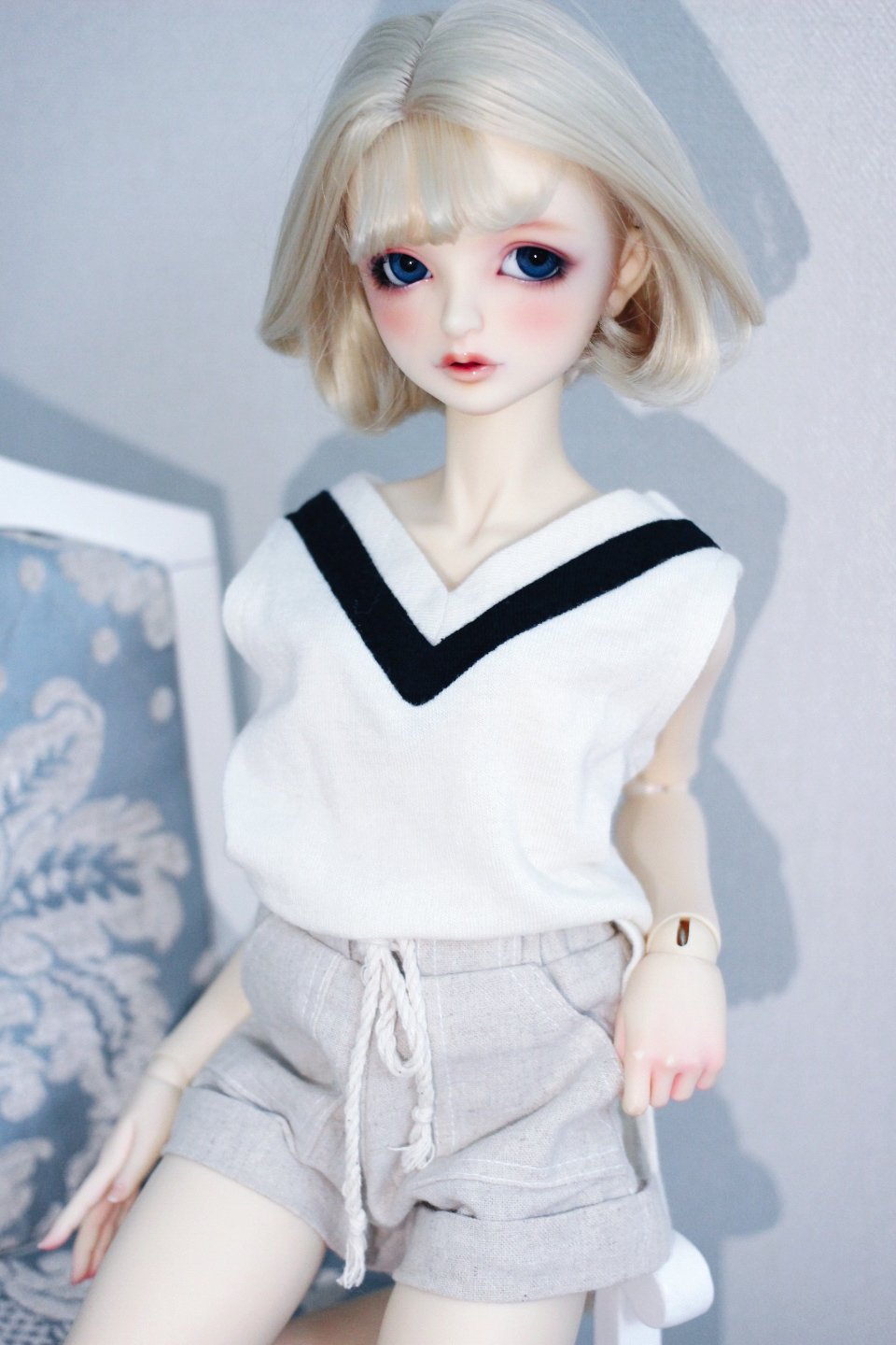 교류 뜸한 리깡 ᕕ( ᐛ )ᕗ on Twitter: "와플퍼플(@waffle_purple) 샵의 린넨 리프 쇼츠👖 SD17 사이즈로 부탁드렸는데 넉넉한 허리 고무줄 밴딩과 ...