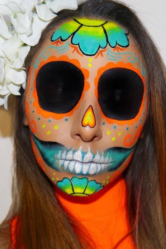 Skull Makeup Half Face