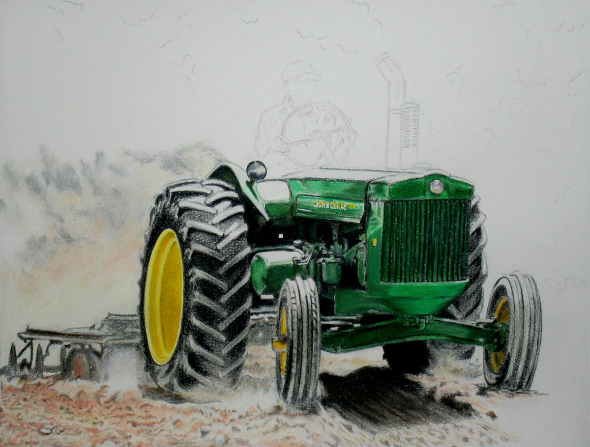 John Deere Tractor Pencil Drawings