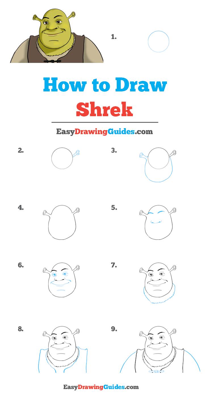 Shrek Face Drawing