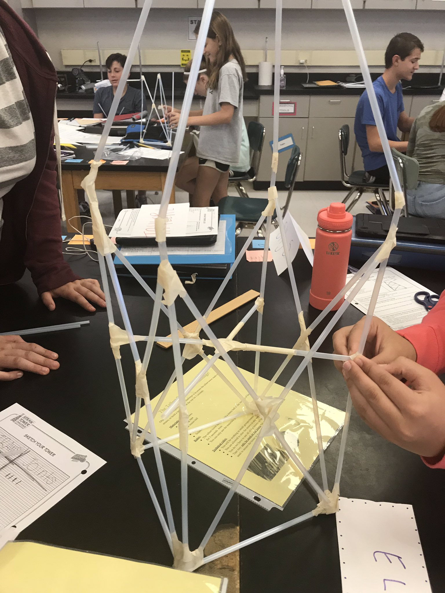 Tower Made Of Straws