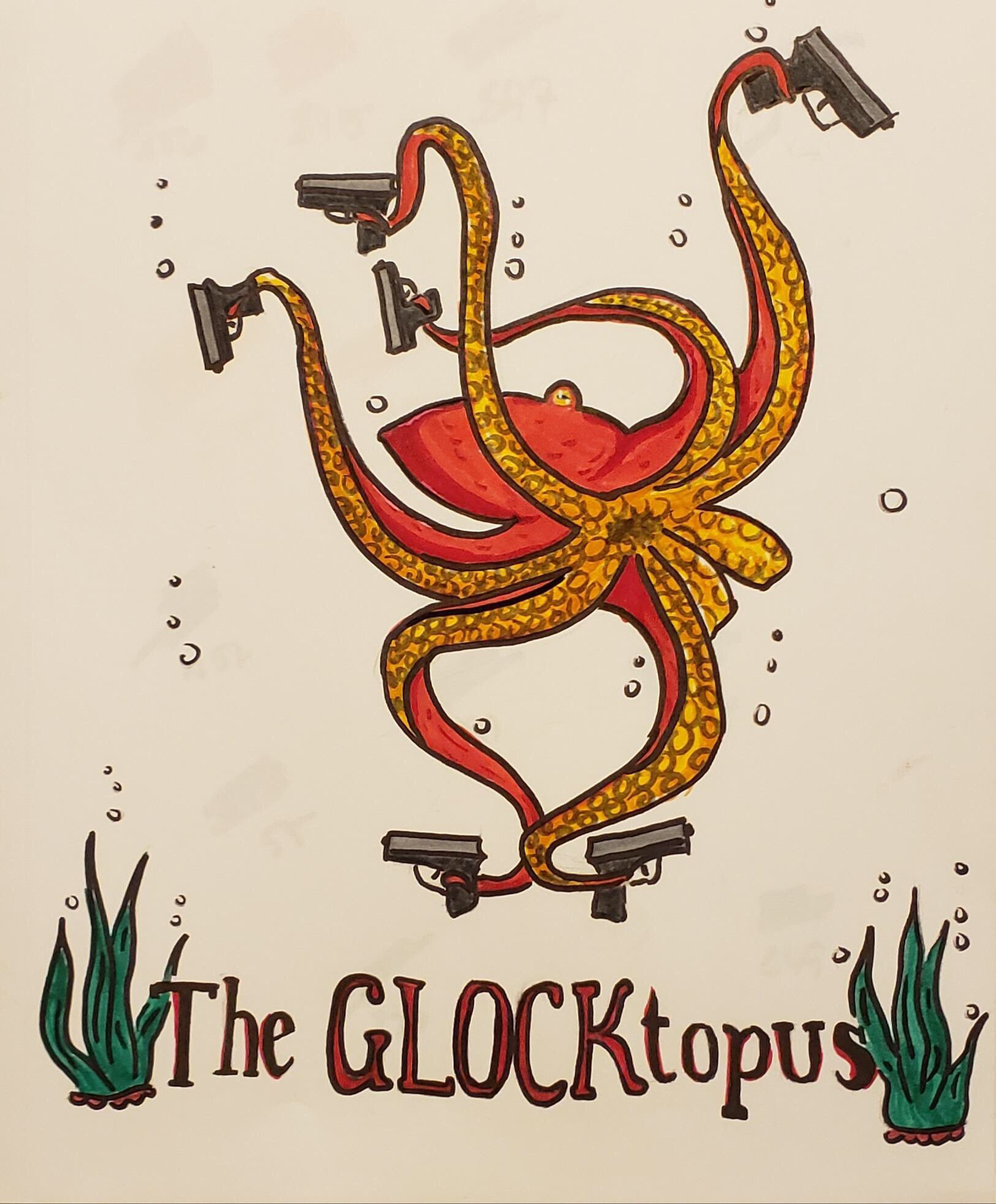 Glocktopus Wallpaper Hd Retro Rifle Men's Button Down Glocktopus