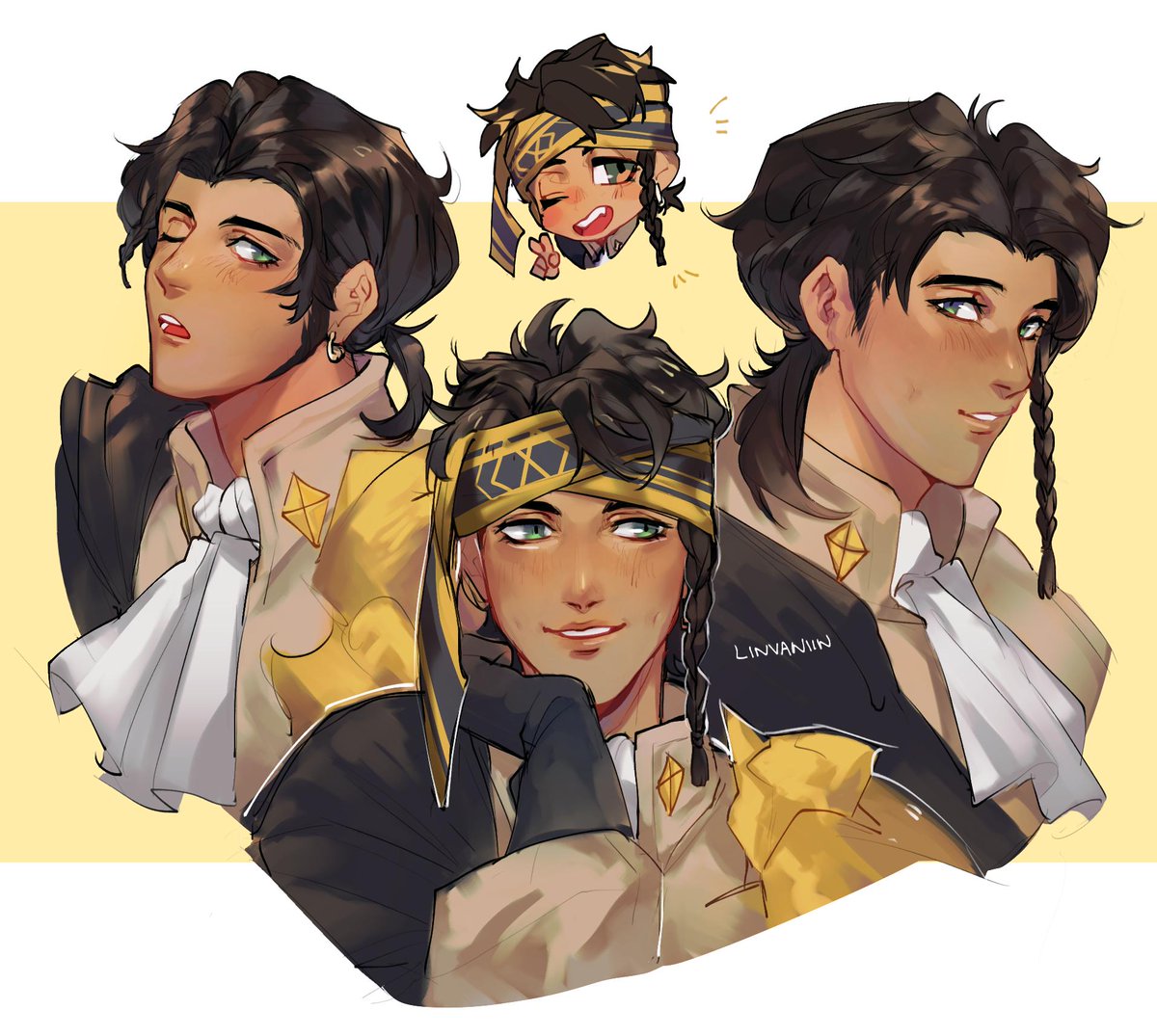 「claude hair doodles ?#fe3h 」| lin 連靖嵐 | KH4 ANNOUNCED NO ONE TOUCH MEのイラスト